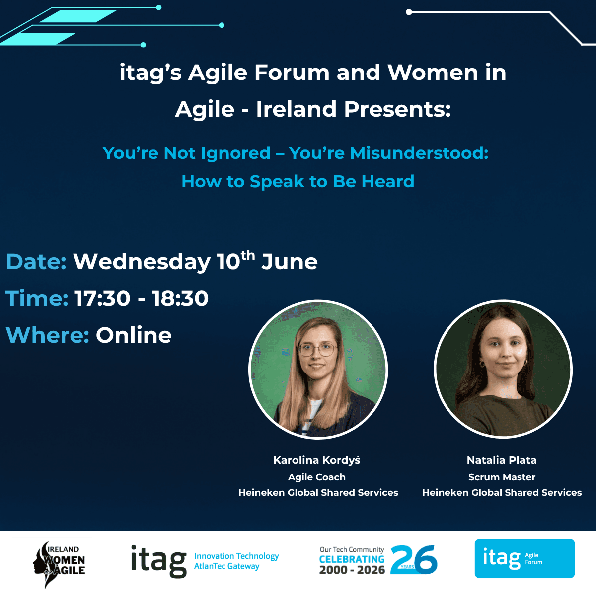 itag's Agile Forum and Women in Agile - Ireland Presents: You’re Not ...